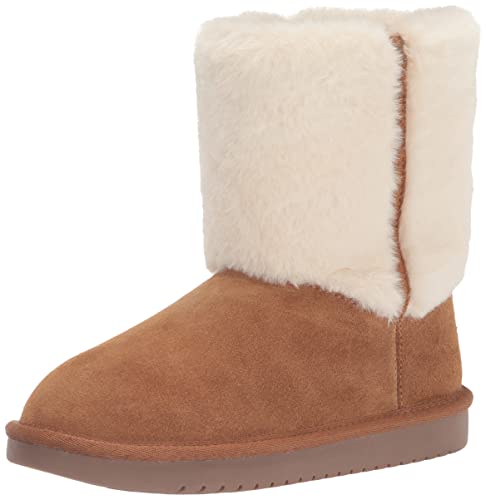 Koolaburra by UGG Girls Aubrei Short Fashion Boot, Chestnut, 4 Big Kid US