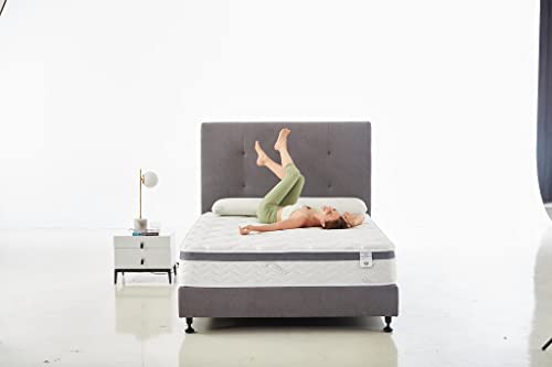 Full Size Mattress - 10 Inch Cool Memory Foam & Spring Hybrid Mattress with Breathable Cover - Comfort Plush Euro Pillow Top - Rolled in a Box - Oliver & Smith