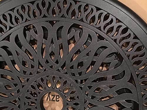 Cast Aluminum 24" Round Lazy Susan Turntable Rotating Tray Antique Bronze.