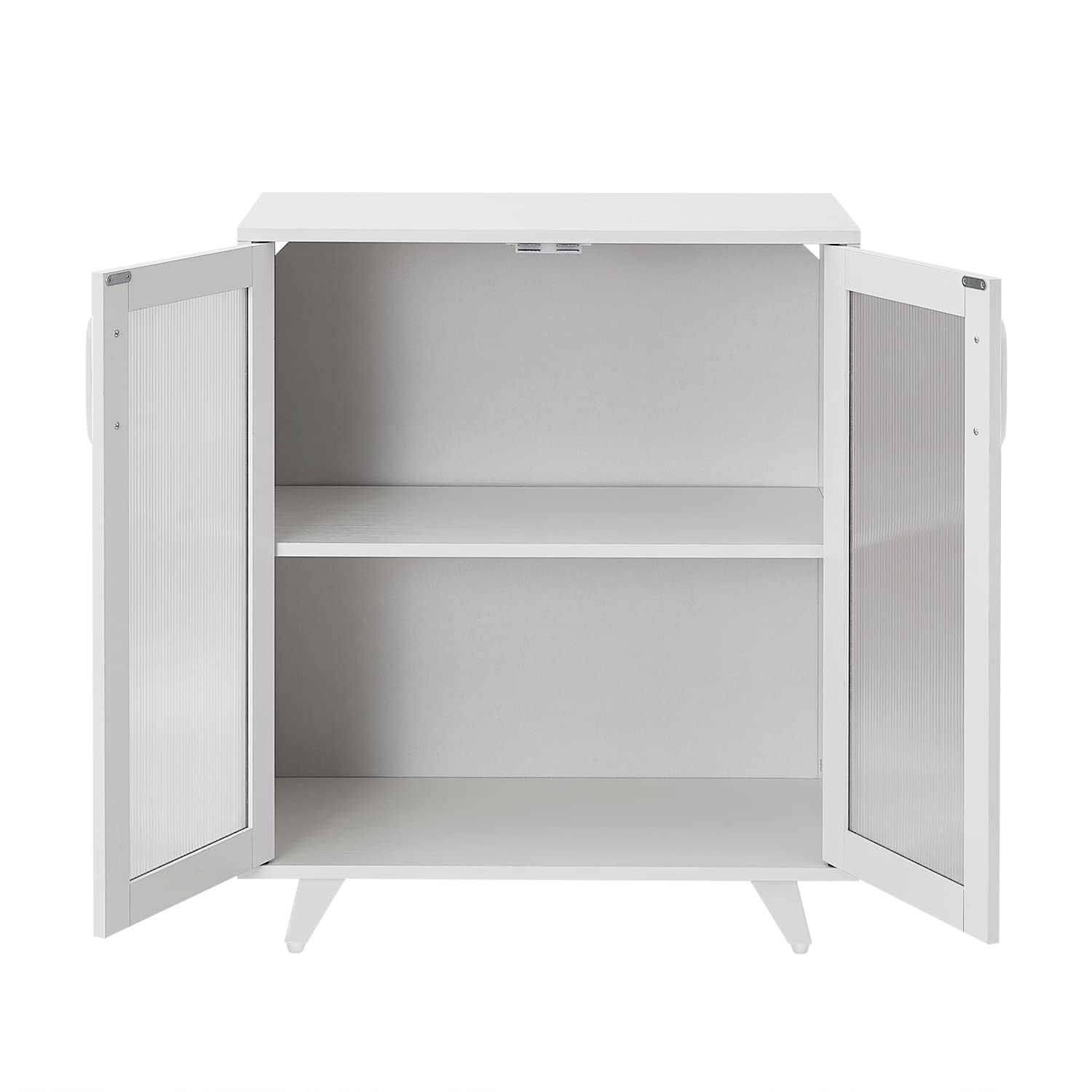 Panana Kitchen Buffet Server Table Accent Sideboard Cupboard Server Buffet Console Table with Doors Cabinet (27inch, White)