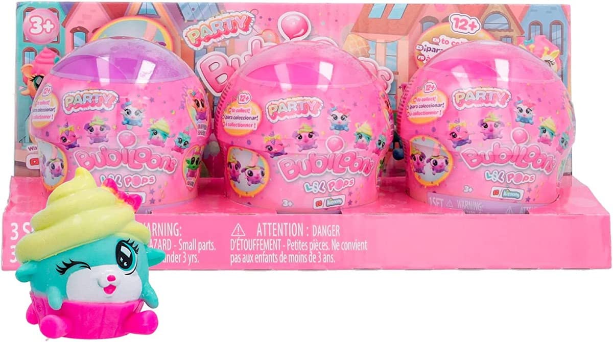Bubiloons Lil Pops 3 Pack | Squishy Toy Wave 2 with Eyes That pop, for Kids 3 and up