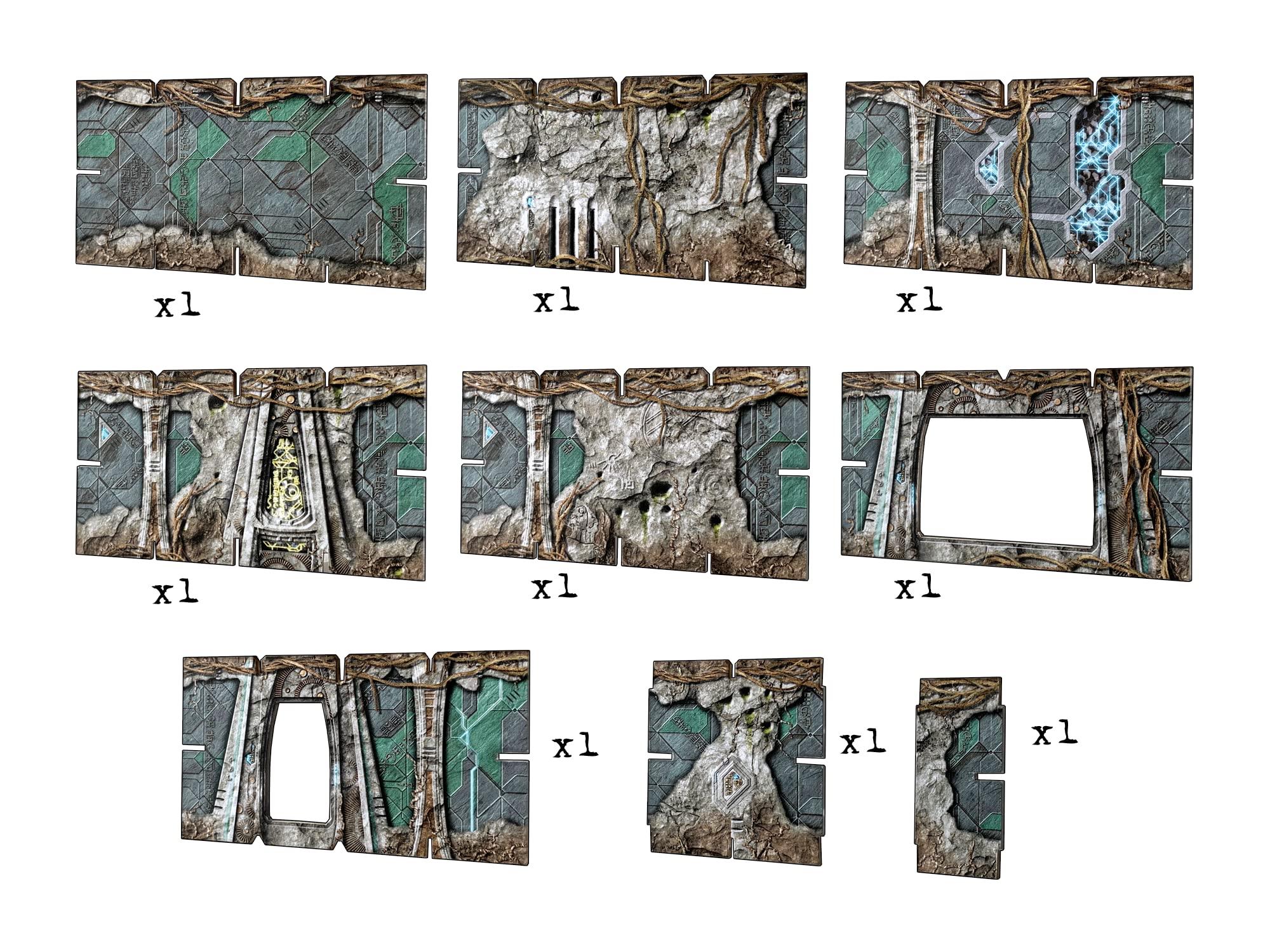 Battle Systems - Modular Tabletop 3D Gaming Sci-Fi Terrain - Perfect for 28mm-35mm Miniatures and Figures - No Painting Required - Science Fiction Aliens 40K Wargame