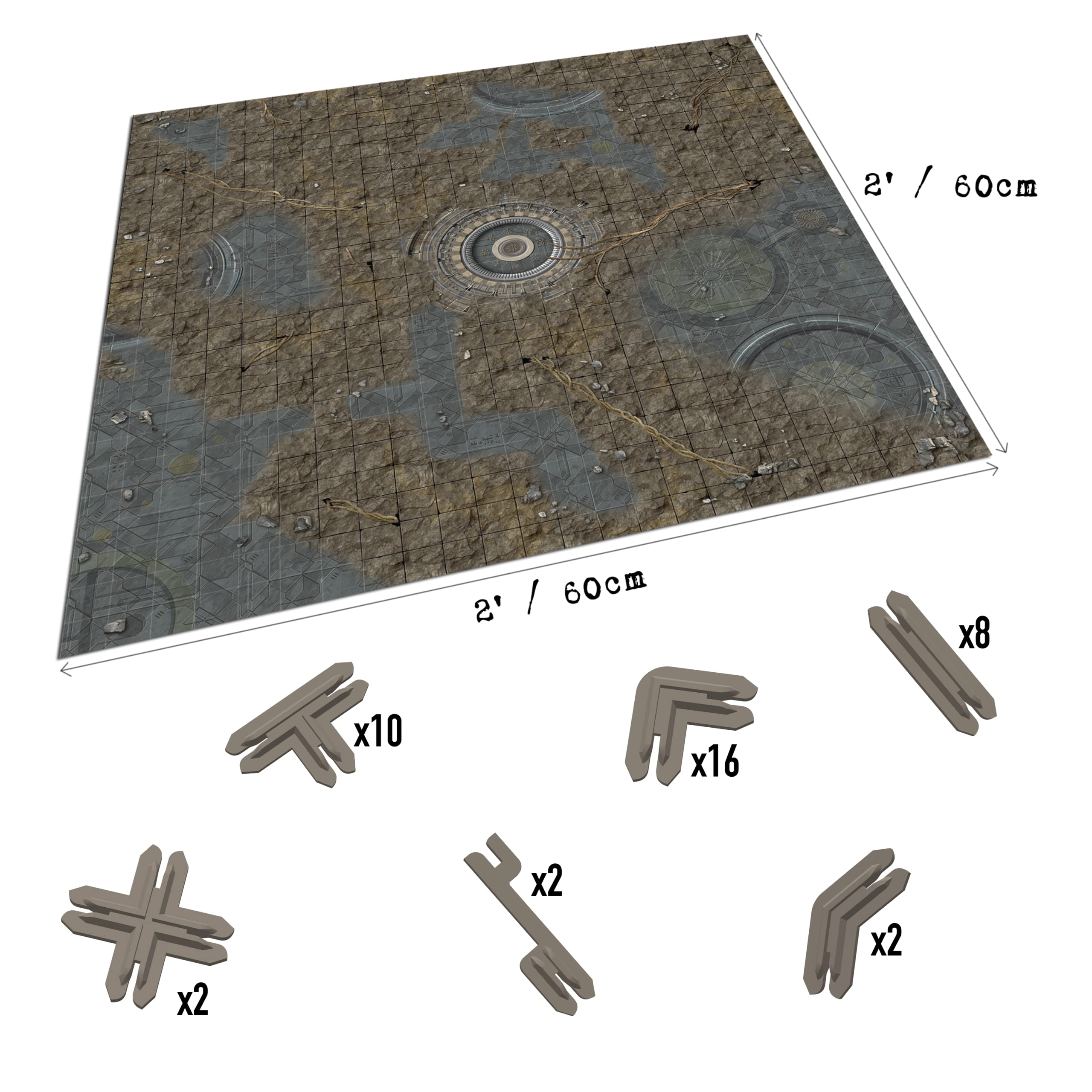 Battle Systems - Modular Tabletop 3D Gaming Sci-Fi Terrain - Perfect for 28mm-35mm Miniatures and Figures - No Painting Required - Science Fiction Aliens 40K Wargame