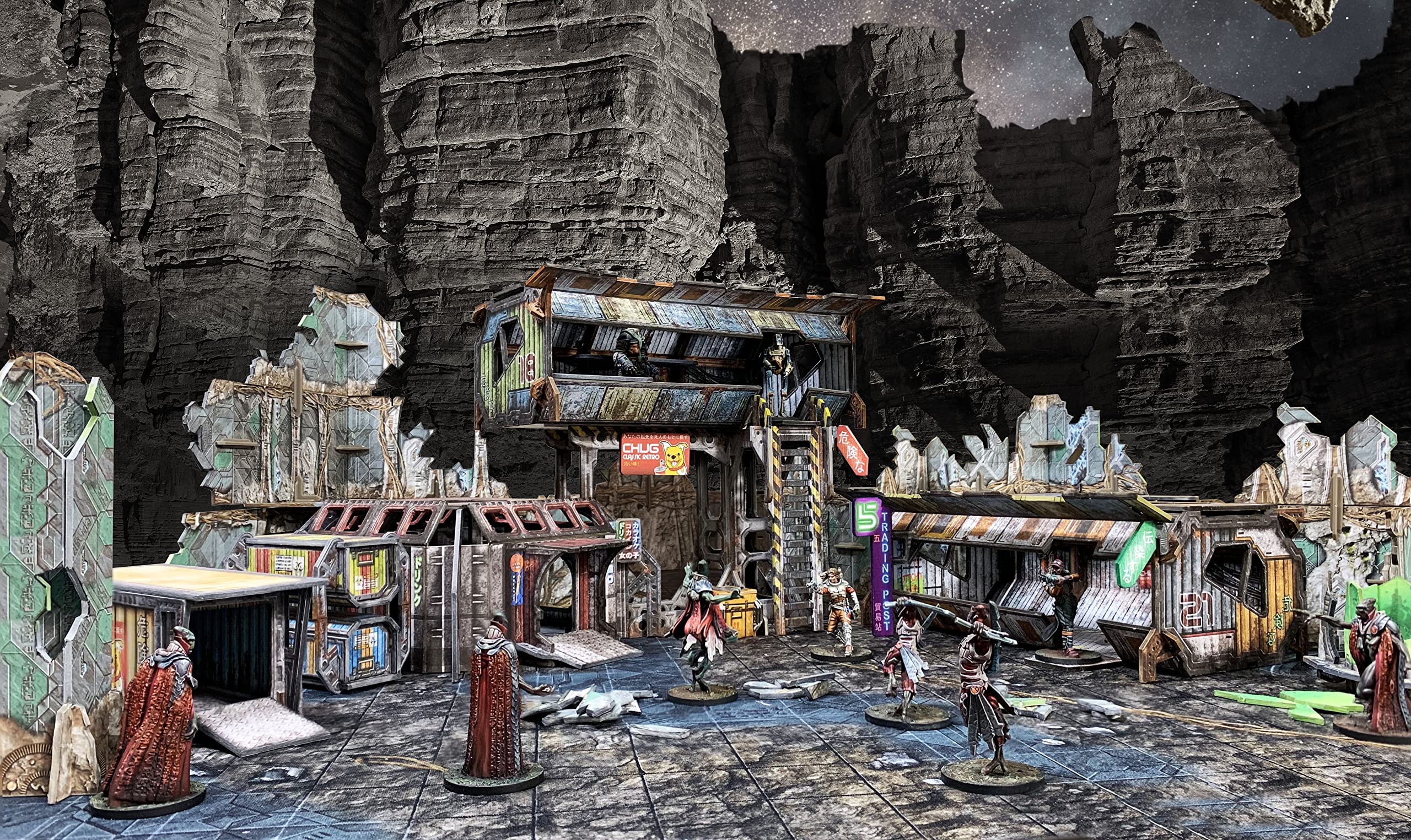 Battle Systems - Modular Tabletop 3D Gaming Sci-Fi Terrain - Perfect for 28mm-35mm Miniatures and Figures - No Painting Required - Science Fiction Aliens 40K Wargame