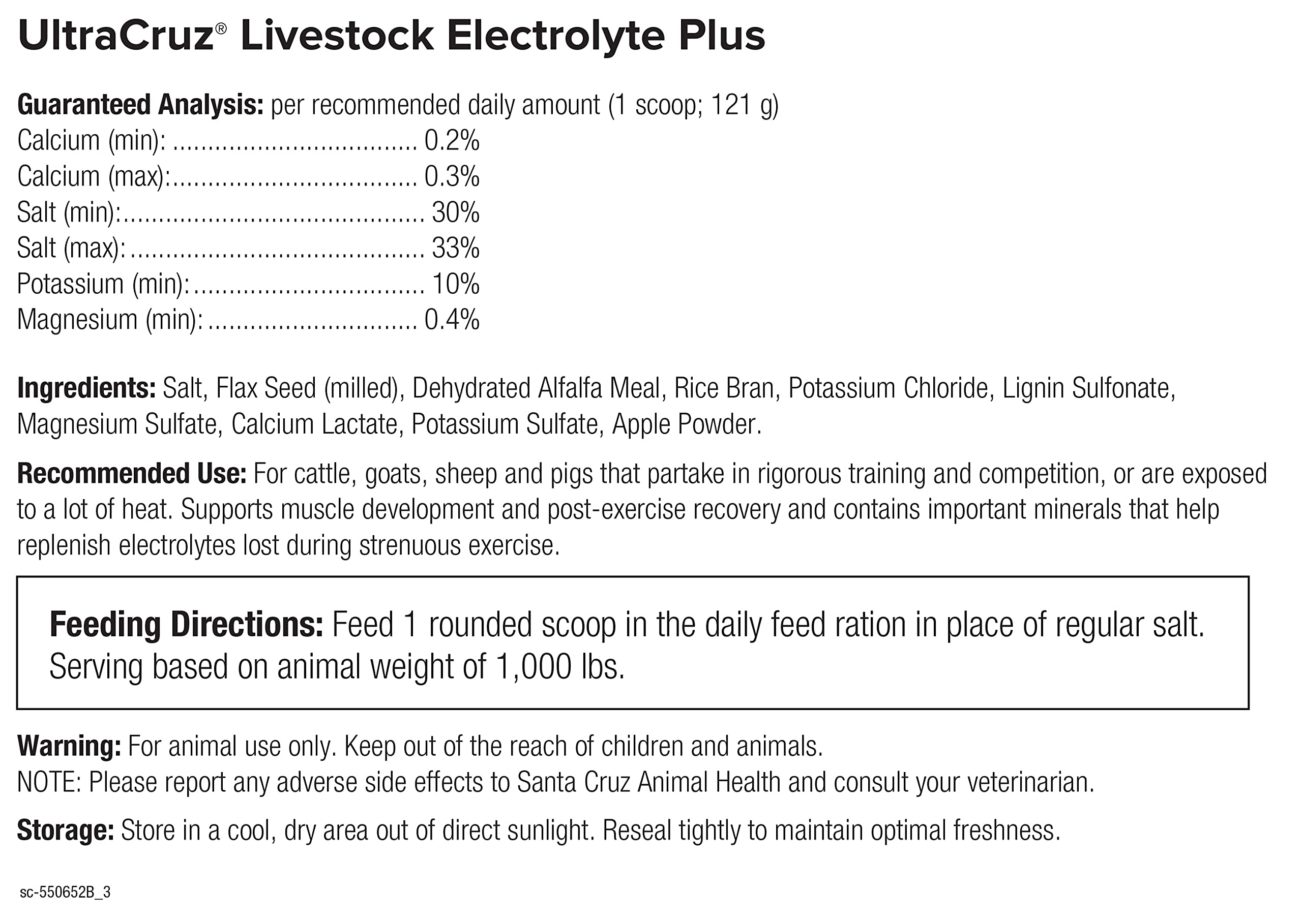 UltraCruz Livestock Electrolyte Plus, 5 lb