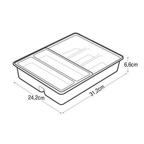 weemoment Adjustable, Expandable Compartment Kitchen Cabinet Drawer Organizer Tray - Divided Sections for Cutlery, Serving Spoons, Cooking Utensils, Gadgets - BPA Free, Food Safe