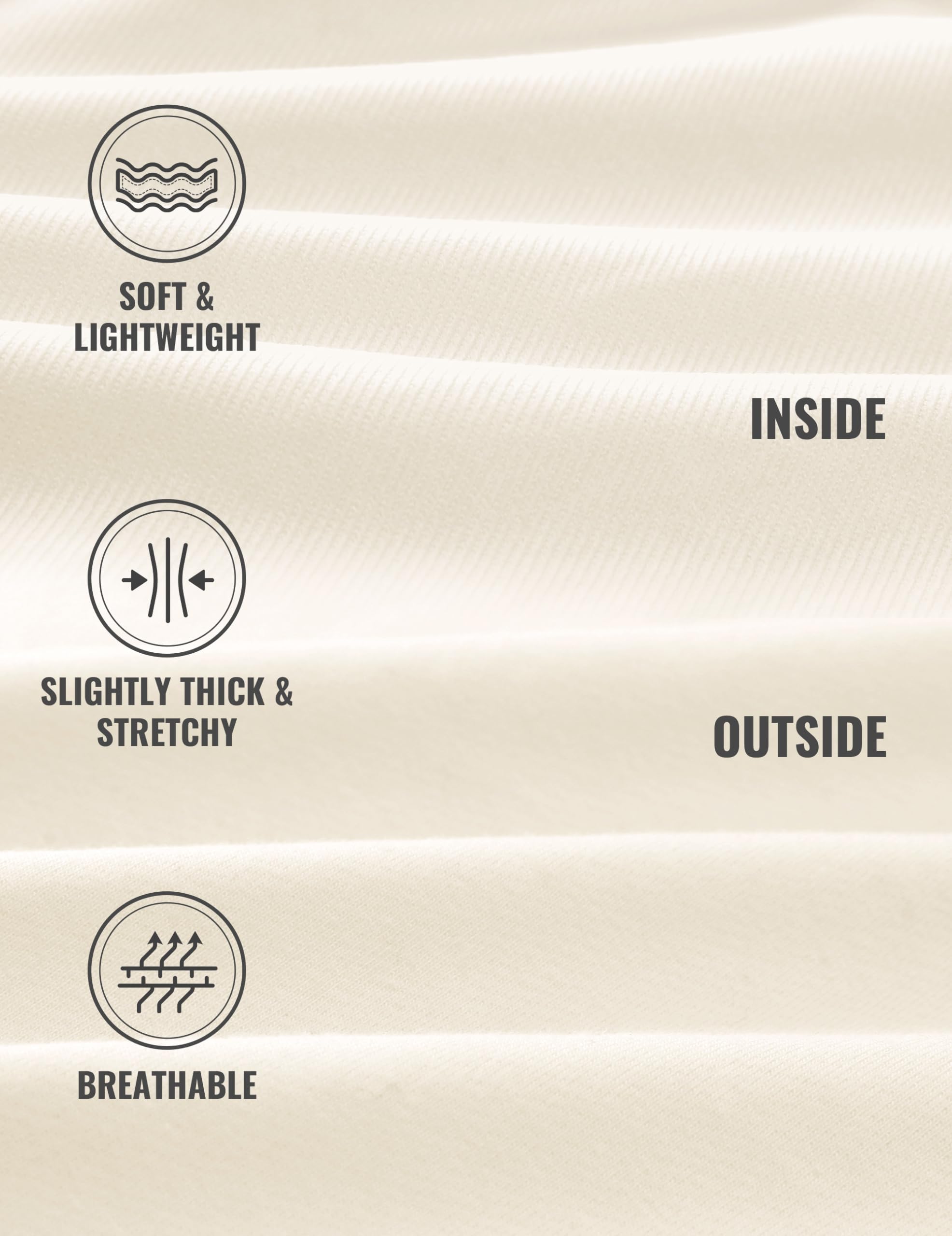 CRZ YOGA Hoodies for Men French Terry Hooded Sweatshirts Workout Athletic Casual Pullover Tops with Pocket White Apricot Medium