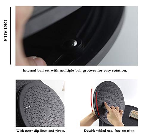 12" Heavy Duty Rotating Swivel Turntable Stand with Steel Ball Bearings for TV/Computer/Monitor, 2 PCS