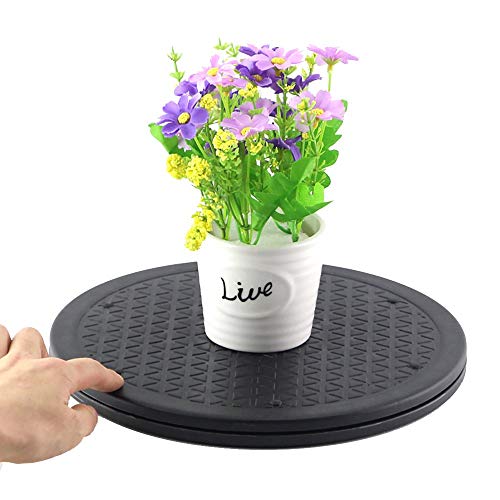 12" Heavy Duty Rotating Swivel Turntable Stand with Steel Ball Bearings for TV/Computer/Monitor, 2 PCS