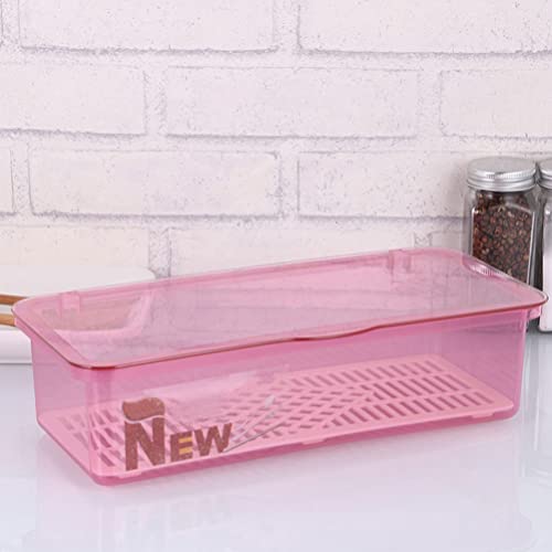 DOITOOL 3PCS Flatware Tray with Lid and Drainer, Tableware Utensil and Cutlery Drawer Organizer with Lid Covered Silverware Tray to Keeps Your Cutlery Organized and Protected ( Random Color )