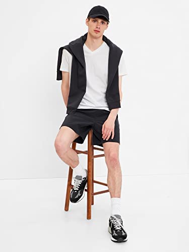 GAP Mens Everyday Short Sleeve V-Neck T-Shirt T Shirt, Black White Multi, X-Small US