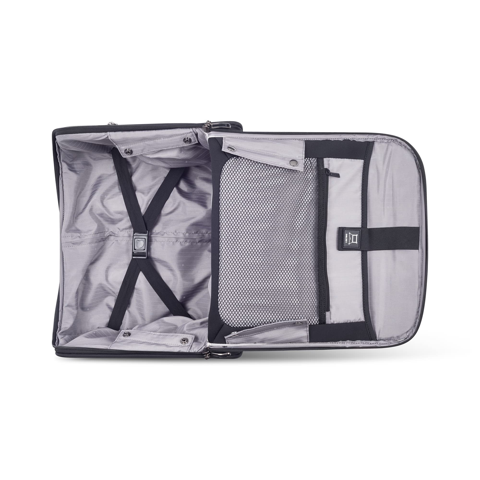 DELSEY PARIS Helium DLX Softside Luggage Under-Seater with 2 Wheels, Black, Carry on 16 Inch