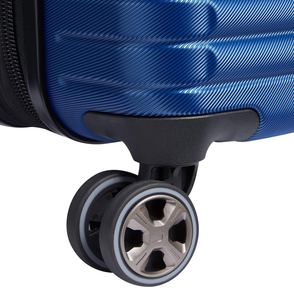 DELSEY PARIS Cruise 3.0 Hardside Expandable Luggage with Spinner Wheels, Blue, Carry on 21 Inch