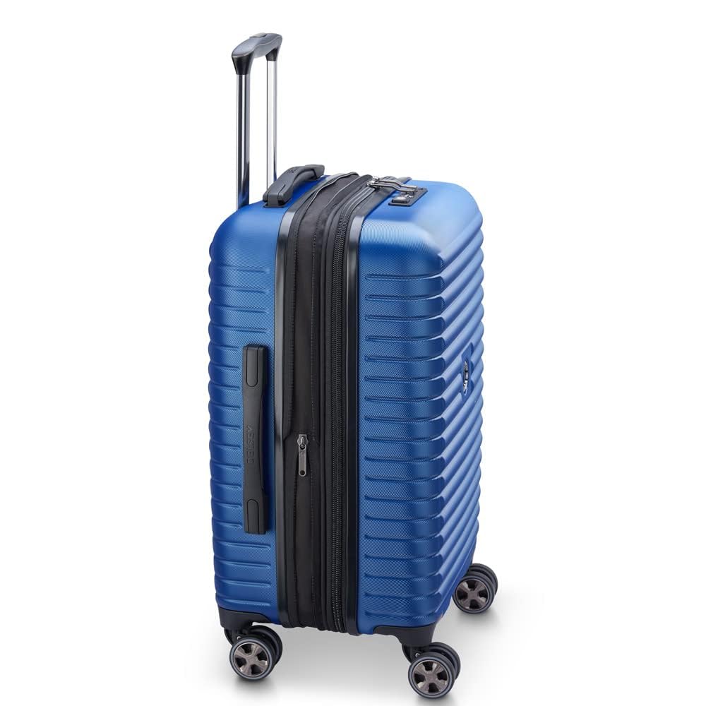 DELSEY PARIS Cruise 3.0 Hardside Expandable Luggage with Spinner Wheels, Blue, Carry on 21 Inch