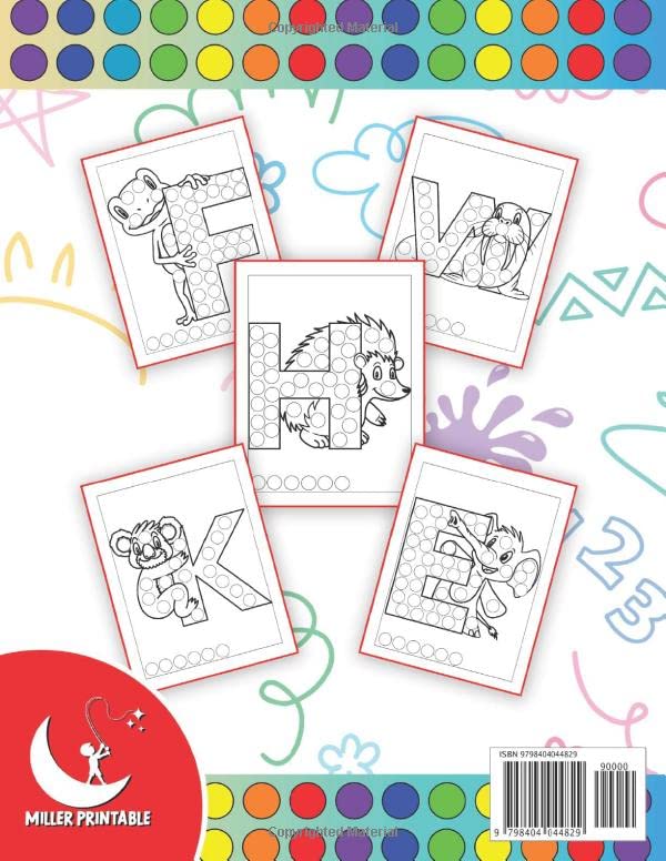 ABC Animals Dot Markers Activity Book: Do A Dot Art Coloring Book From A To Z For Kids Boys and Girls
