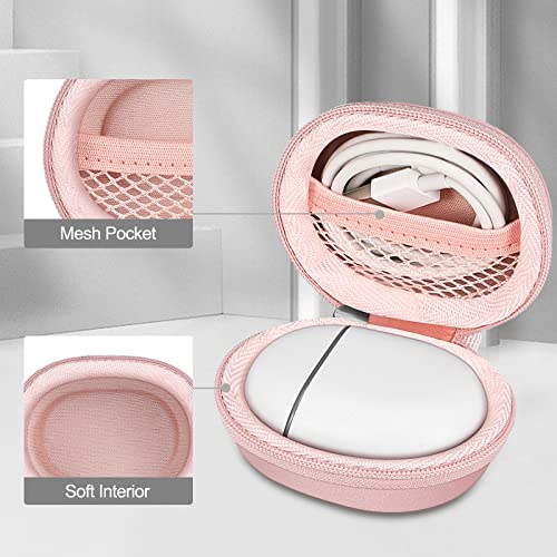 Fintie Carrying Case for Google Pixel Buds Pro 2 / Pro/A-Series/Buds 2 - Protective Hard EVA Shockproof Storage Portable Travel Cover Bag with Carabiner, Rose Gold