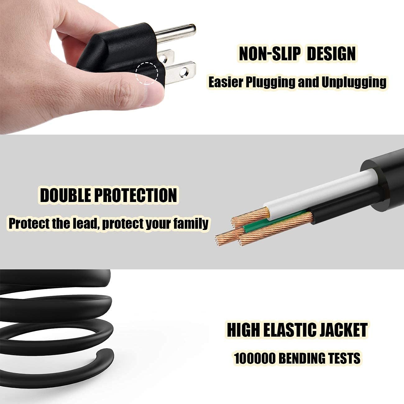 PPJ AC in Power Cord Outlet Socket Cable Plug Lead for Artograph LED1000 LED 1000 Digital Art Projector