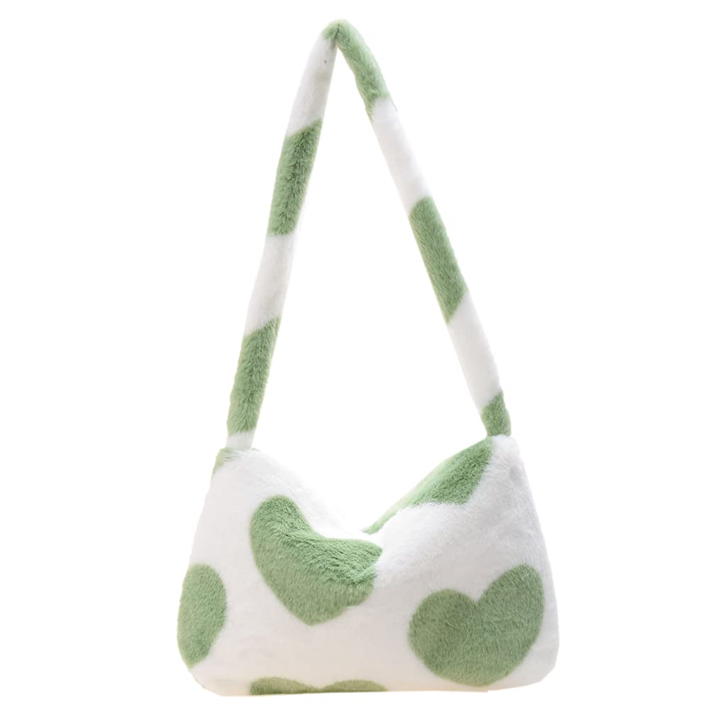 YFGBCX Plush Underarm Bag, Ladies Fluffy Shoulder Bag, Women Y2K Furry Purse Fluffy Tote Bag for Autumn and Winter