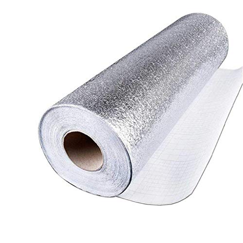 Self-Adhesive Paper Heat Wallpaper Aluminum Premium Kitchen Foil Backsplash Wall Kitchen,Dining & Bar Wooden Scrub Brush (C, One Size)