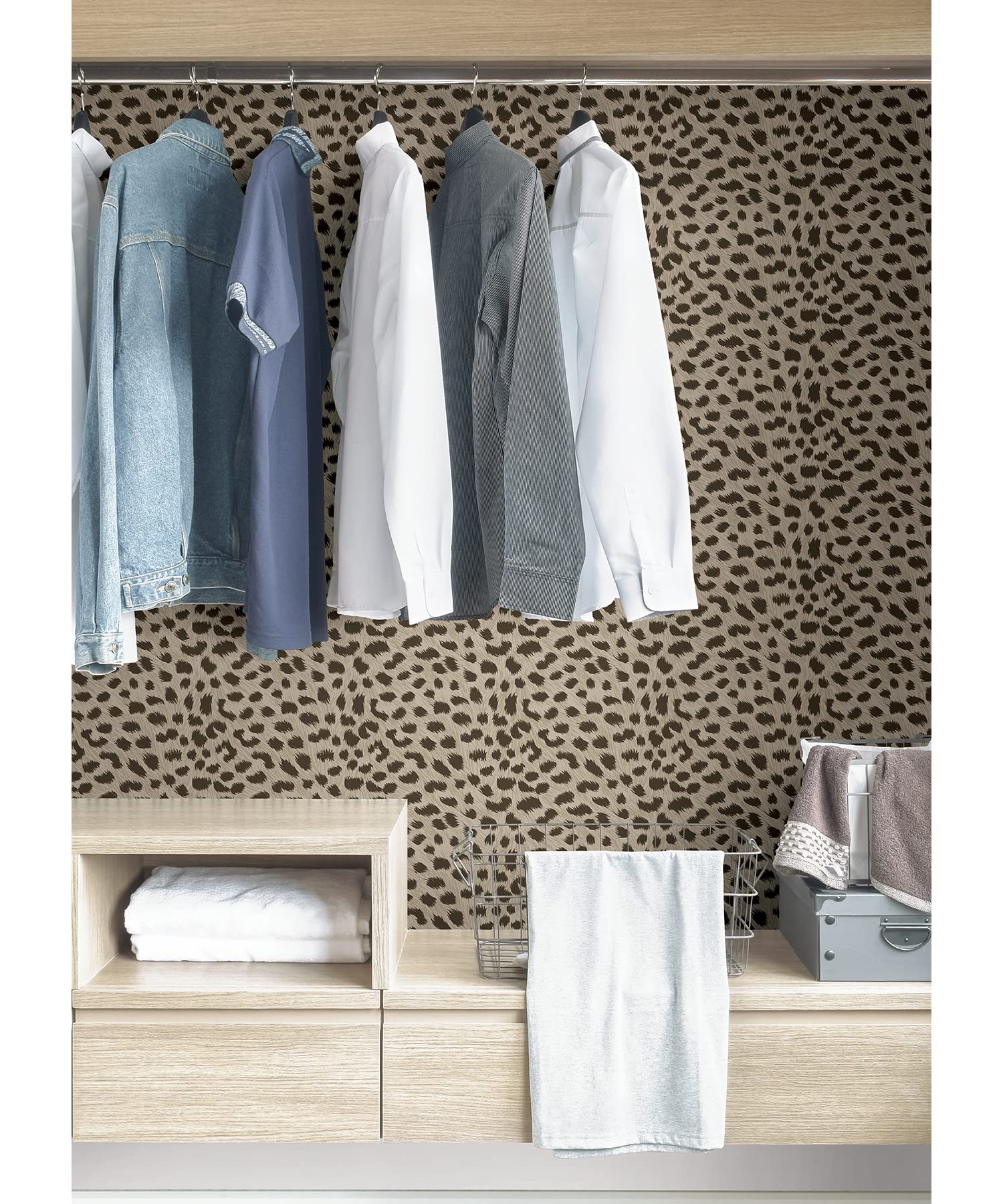 NuWallpaper Tan Spotted Peel & Stick Wallpaper