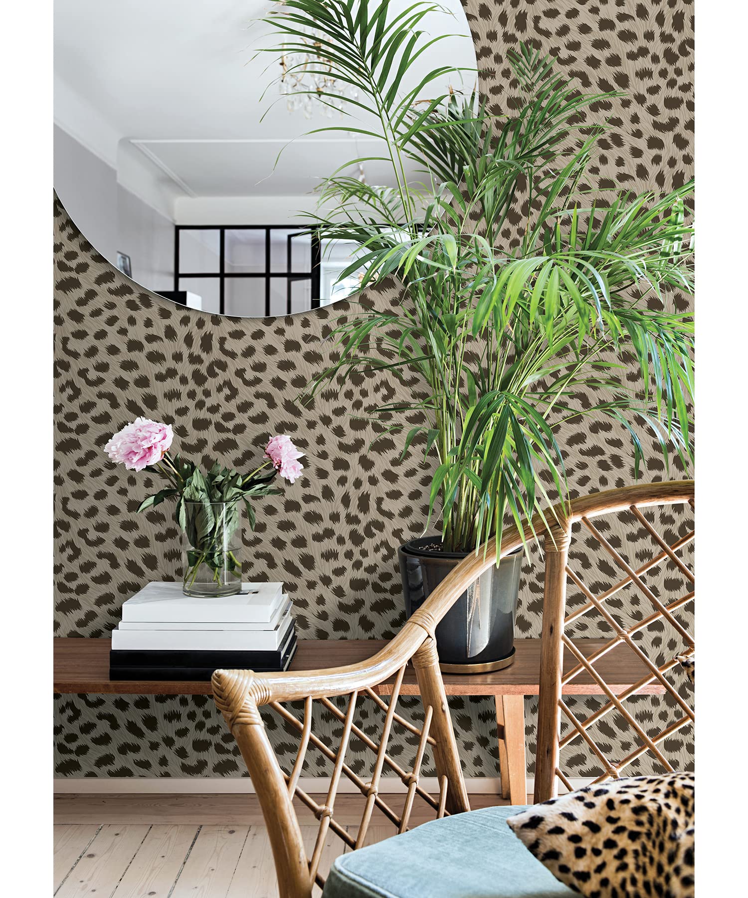 NuWallpaper Tan Spotted Peel & Stick Wallpaper