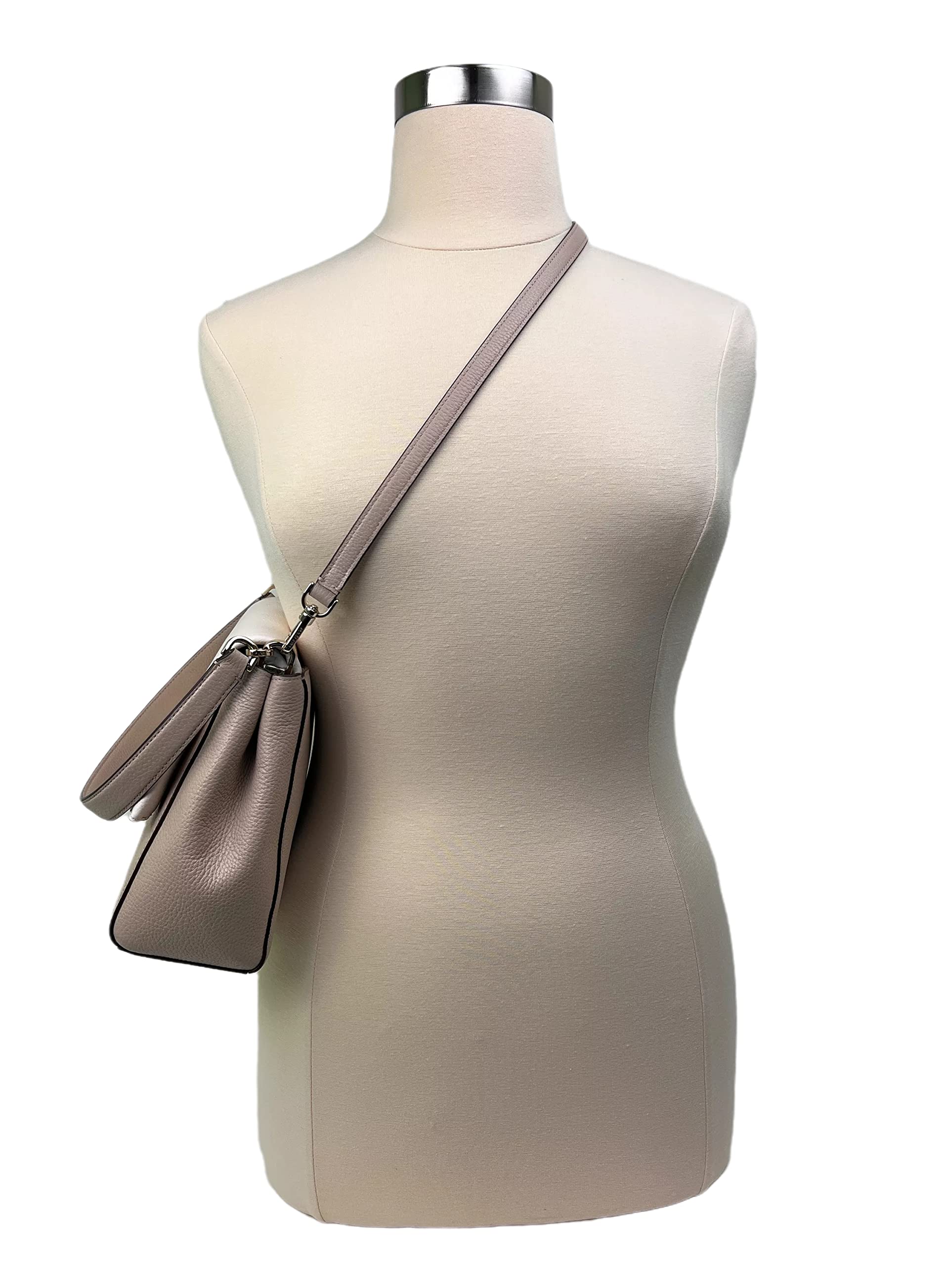 Kate Spade Leila Medium Pebbled Leather Shoulder Bag (Warm beige)