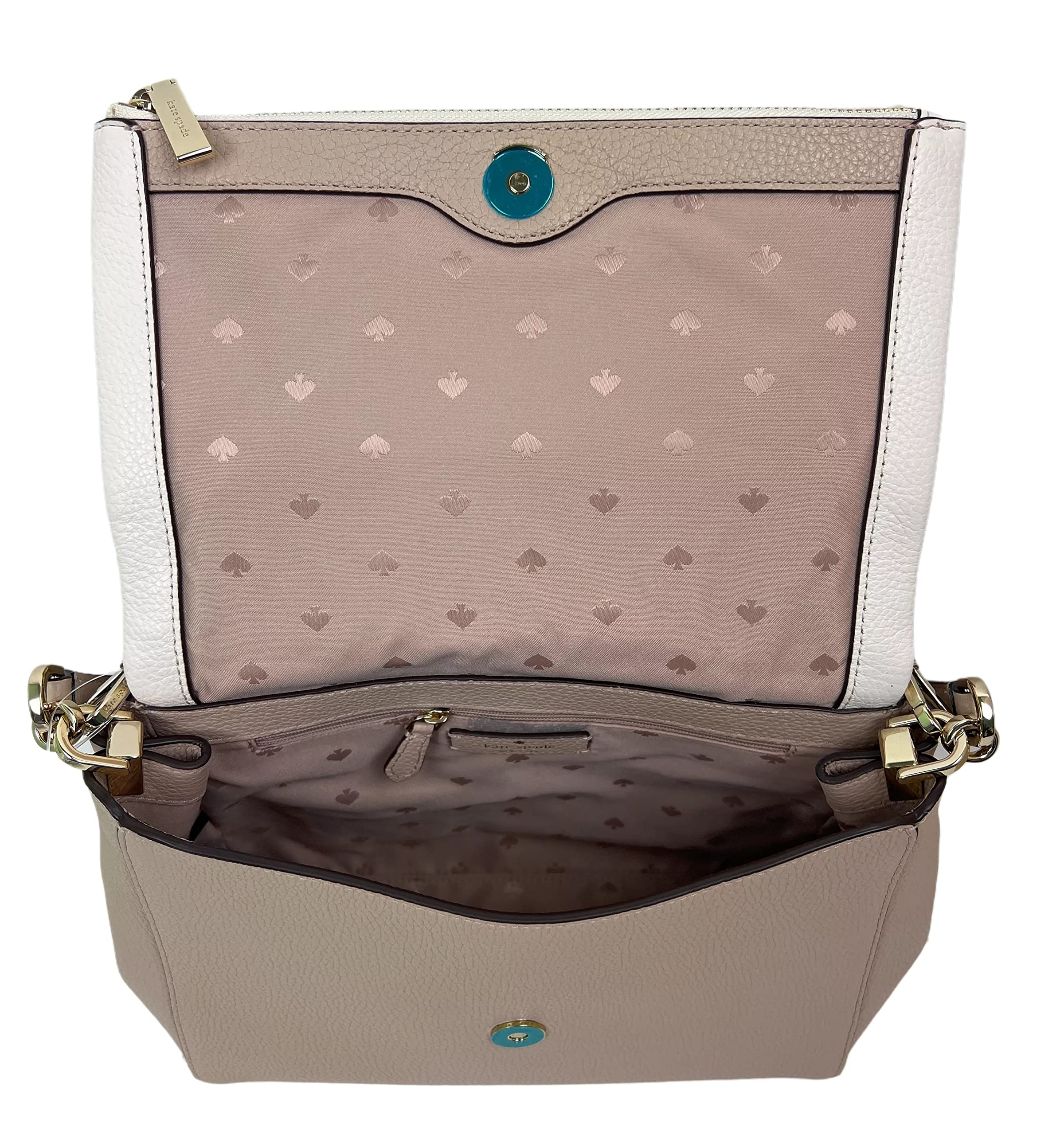 Kate Spade Leila Medium Pebbled Leather Shoulder Bag (Warm beige)