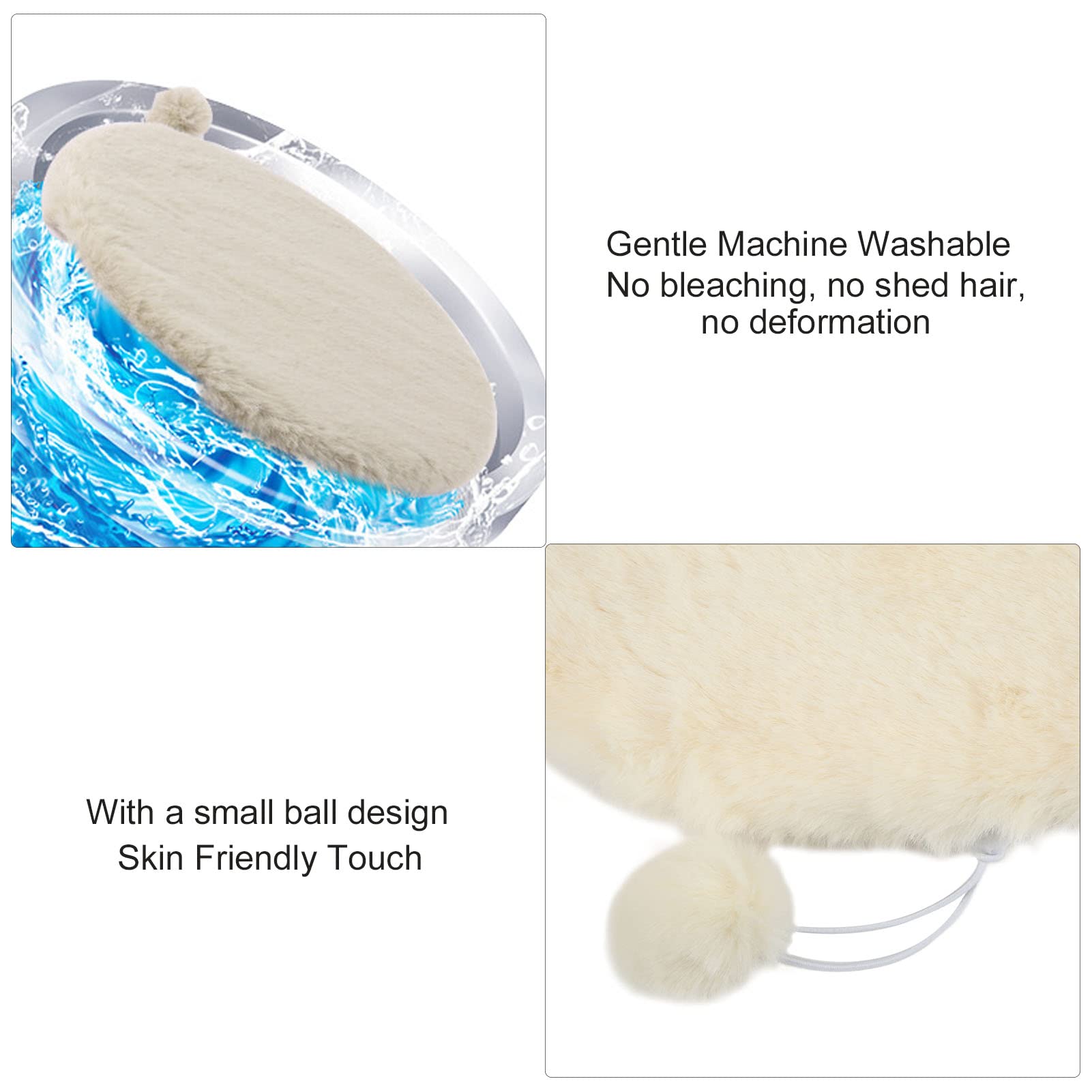 Pet Bed Round Plush Donut Bed Warm Comfy Pet Sleeping Mat with Small Ball for Warm Sleeping(S-Cheese White)