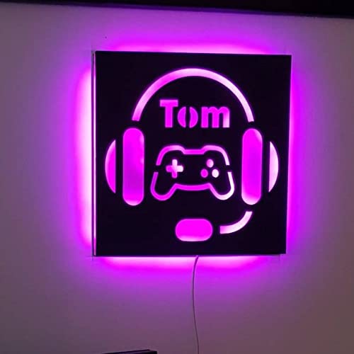 Custom Gamer Led Sign, Gaming Decor Led, Gamer Room Led, Playstation Led Sign, Playstation Led Light, Personalization Playstation Led Neon Sign…