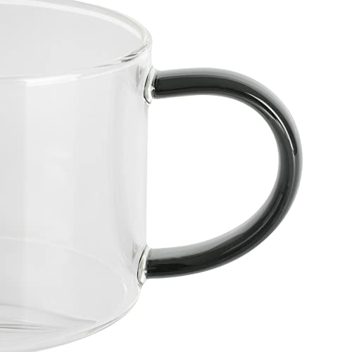 Gibson Soho Lounge Stackable Glass Mugs with Rack, Glass, 4-Piece