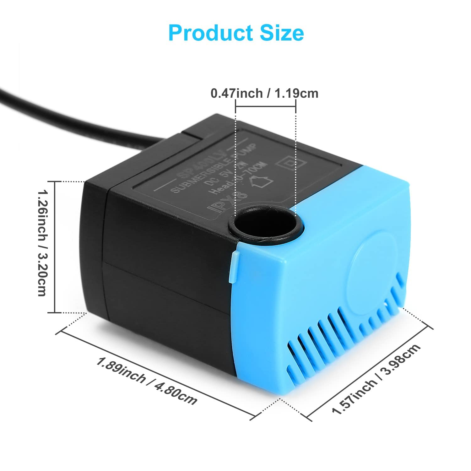 SanKlev SP-400LV Cat Water Fountain Pump,USB Replacement Pump for Pet Drinking Fountains Compatible with Ceramic, Butterfly,Seaside and Multi-Tier Pet Fountains(No AC Adapter)