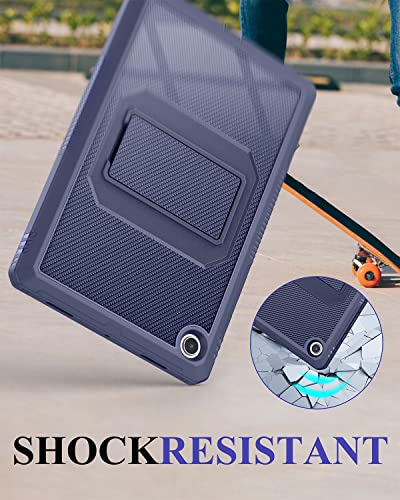 Supveco Case for Samsung Galaxy Tab A8 10.5 Inch 2022, Dual Layer Full Body Shockproof Protective Case with Built-in Screen Protector Cover for Galaxy Tab A8 10.5'' [SM-X200/X205/X207]-Dark Blue