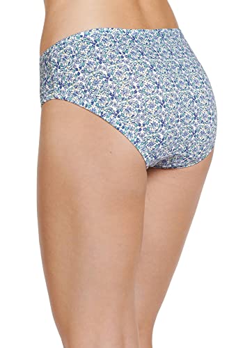 Jockey Women's Underwear Elance Bikini - 3 Pack, Mint Petal/Nordic Blue/Medallion Bloom, 4