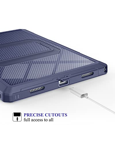 Supveco Case for Samsung Galaxy Tab A8 10.5 Inch 2022, Dual Layer Full Body Shockproof Protective Case with Built-in Screen Protector Cover for Galaxy Tab A8 10.5'' [SM-X200/X205/X207]-Dark Blue