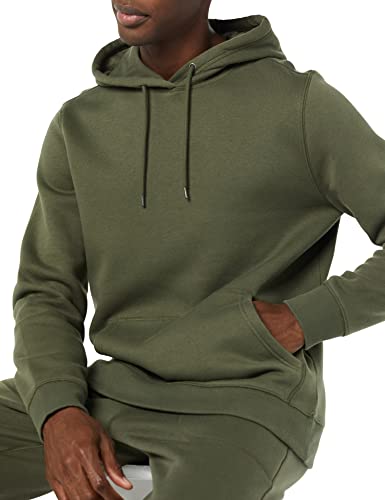 Goodthreads Men's Washed Fleece Pullover Hoodie, Olive, Large