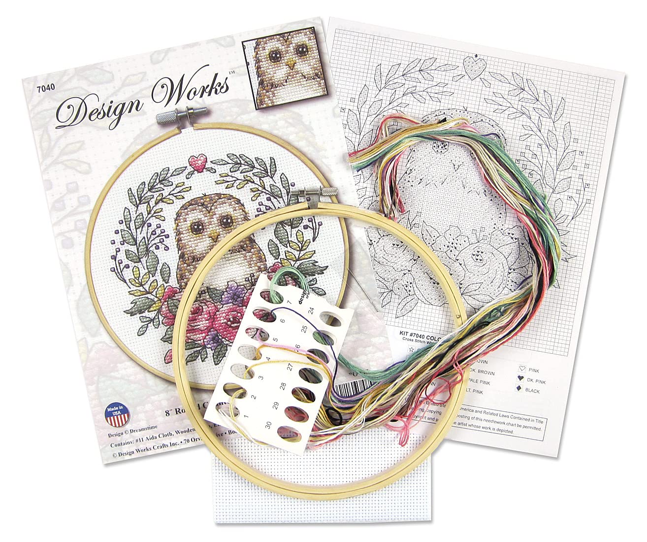 Design Works Crafts Janlynn Counted Cross Stitch Kit, Owl