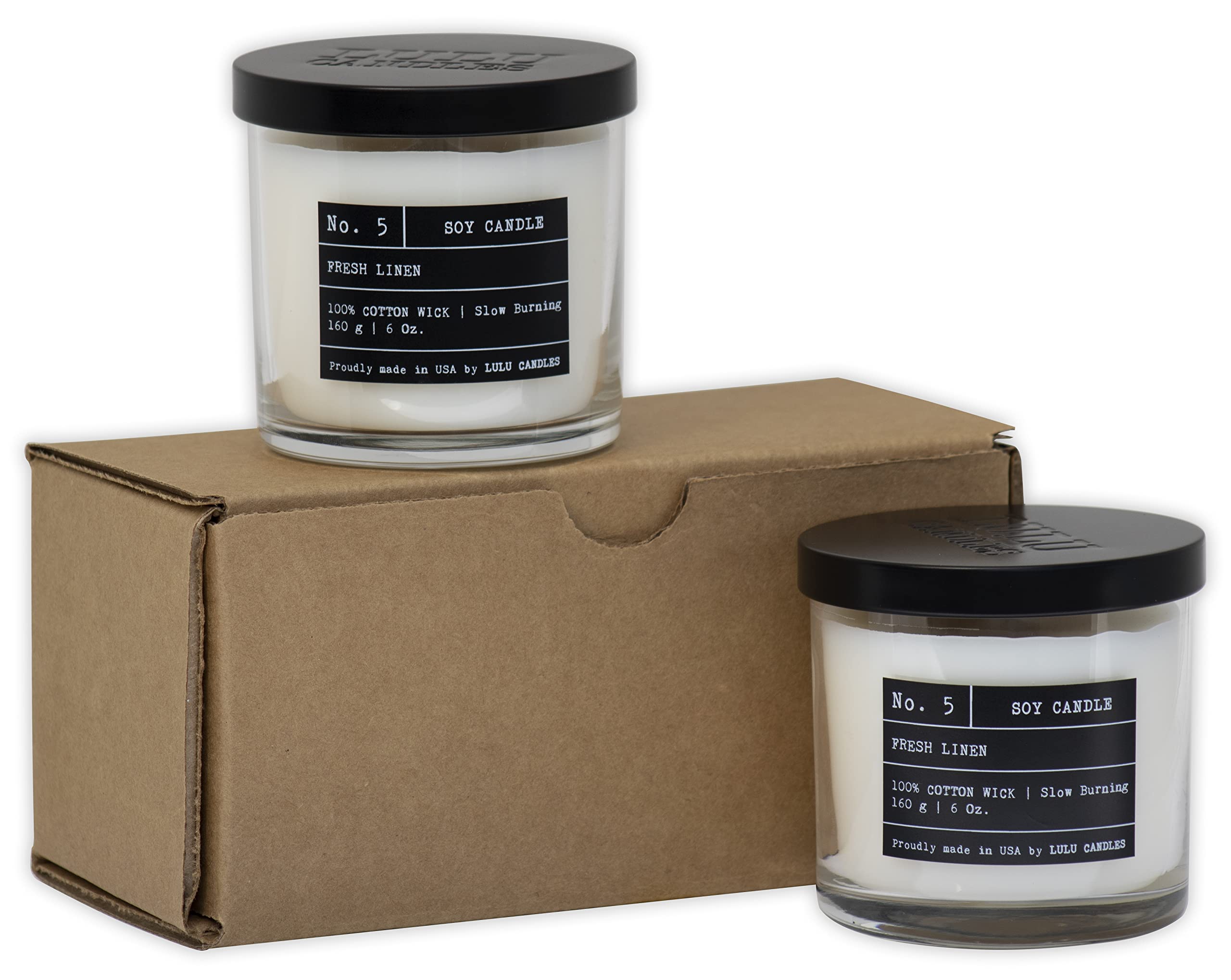 Lulu Candles | Spiced Vanilla | Luxury Scented Soy Jar Candle | Hand Poured in The USA | Highly Scented & Long Lasting (6 Oz. 2 Pack)