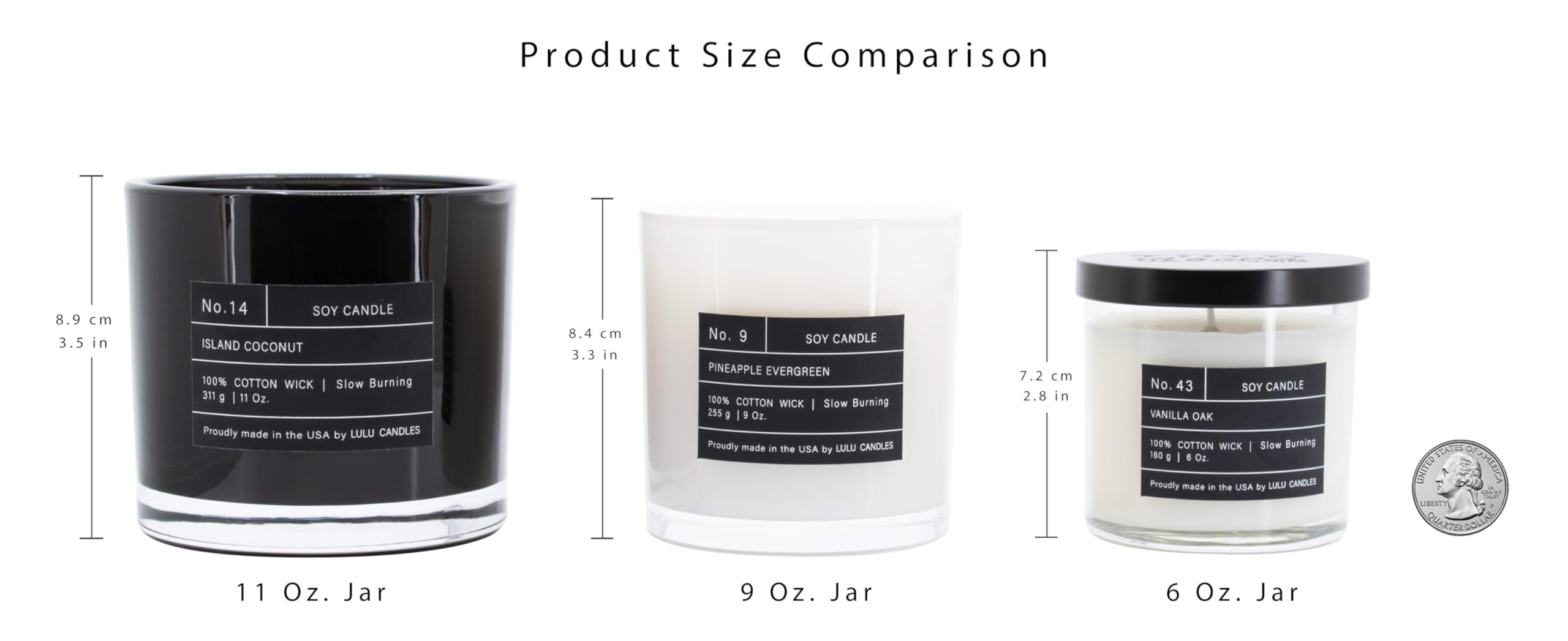Lulu Candles | Spiced Vanilla | Luxury Scented Soy Jar Candle | Hand Poured in The USA | Highly Scented & Long Lasting (6 Oz. 2 Pack)