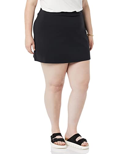 Amazon Essentials Women's Ponte A-Line Mini Skirt (Previously Daily Ritual), Black, XX-Large