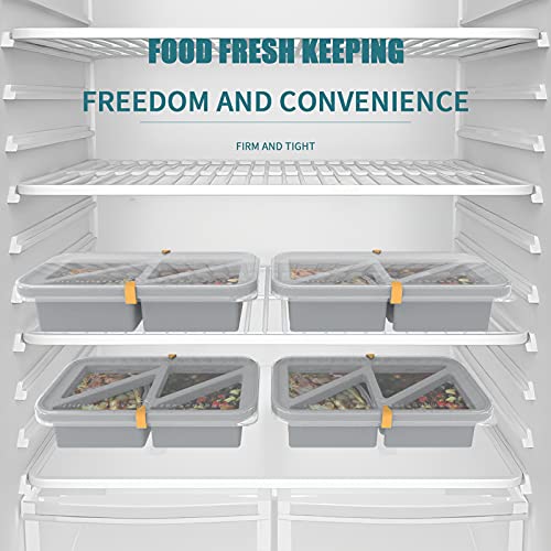 Silicone Freezer Tray with Lid - Food Storage Container, Makes 2 Perfect Portions 2 Cup Cube Portion, Ice Cube Tray for Soup Sauce Meal Prep, Molds Soup Trays with Date Slider BPA Free -1 Pack