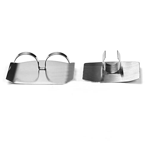 okdeals Finger Guards Household Fruit Vegetable Tool Kitchen Gadgets Chopping Stainless Steel Cutting Protection(Single Finger)
