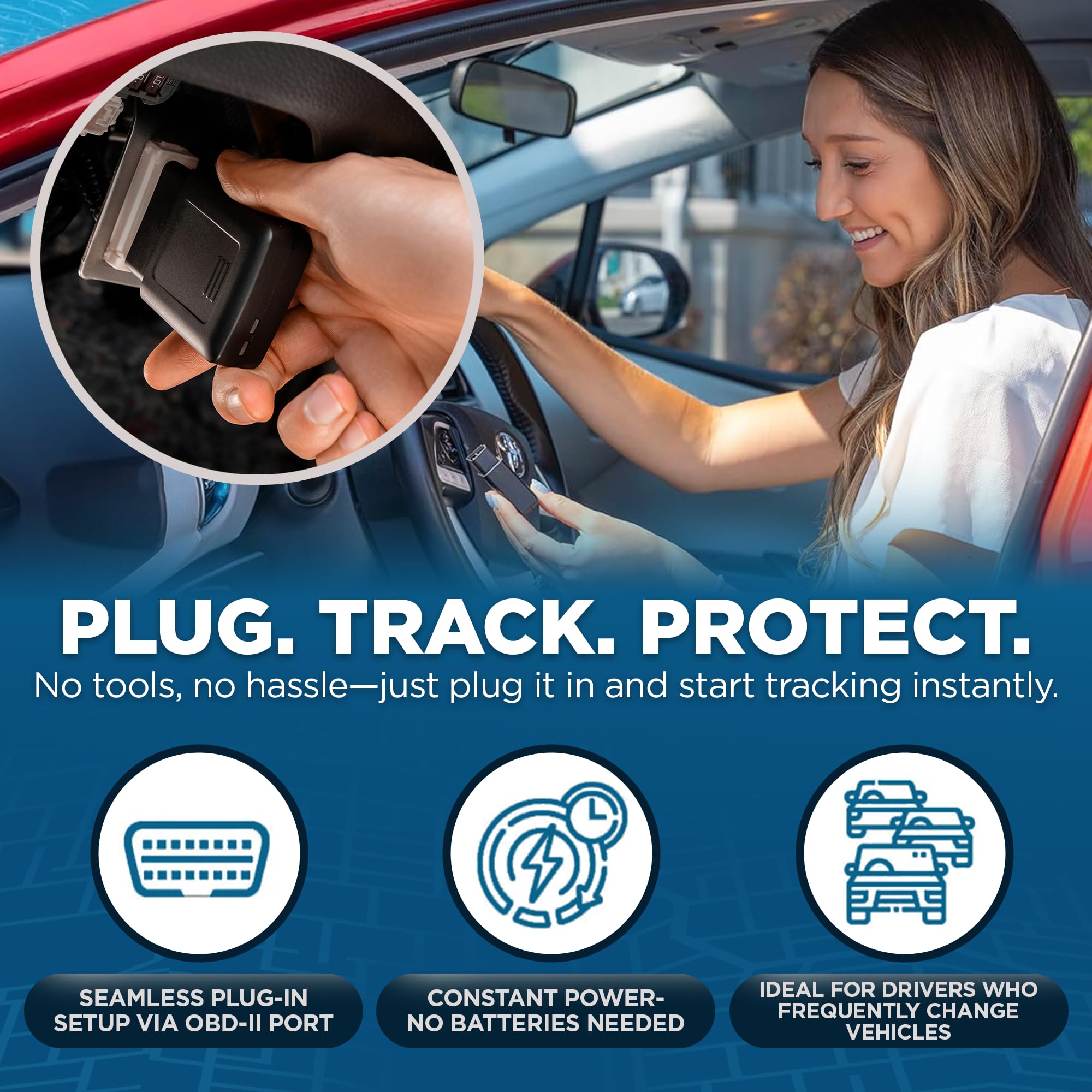 Lightning GPS OBD-II Real-Time GPS Tracker for Vehicles – Easy Installation, Flexible Subscription Plans for Cars, Trucks, Fleets & Teen Drivers – GPS Locator w/Instant Alerts – Subscription Required