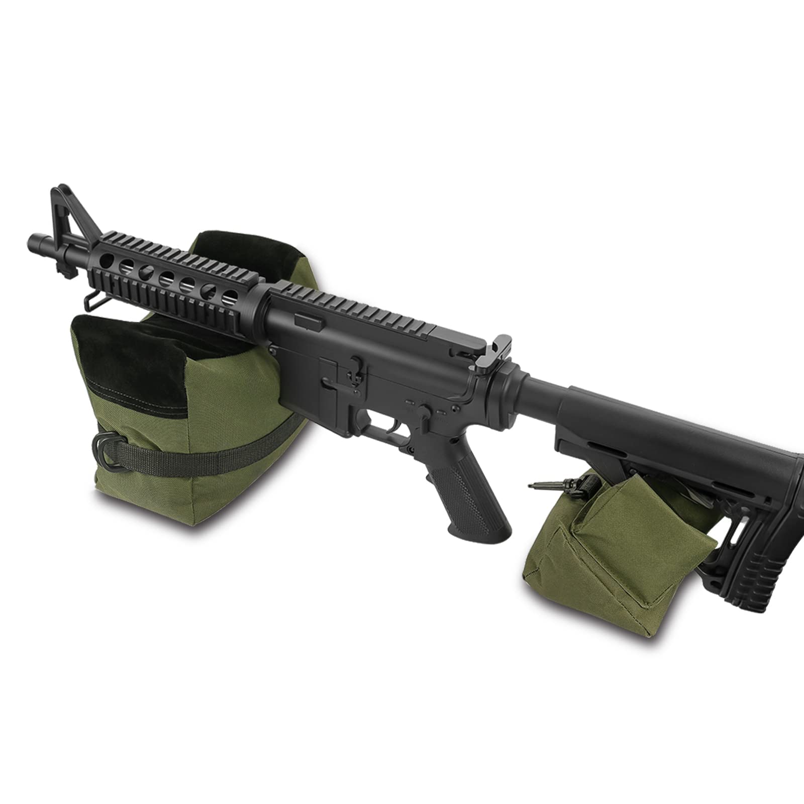 TWOD 2-Set Outdoor Shooting Rest Bags - Target Sports Bench Rest Front & Rear Support SandBag Stand Holders for Gun Rifle Shooting Hunting Photography - Unfilled