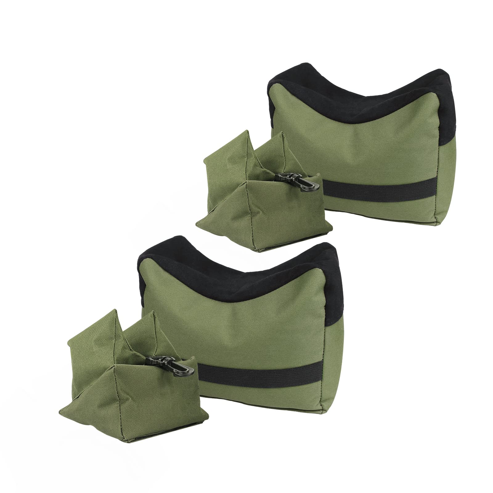 TWOD 2-Set Outdoor Shooting Rest Bags - Target Sports Bench Rest Front & Rear Support SandBag Stand Holders for Gun Rifle Shooting Hunting Photography - Unfilled