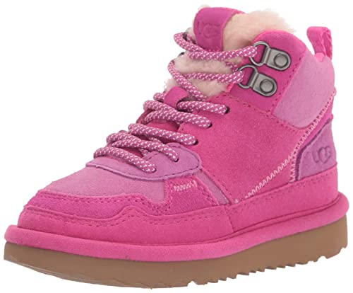 UGG Unisex-Child Highland Hi Heritage Sneakers, Raspberry Sorbet / Rock Rose, 2