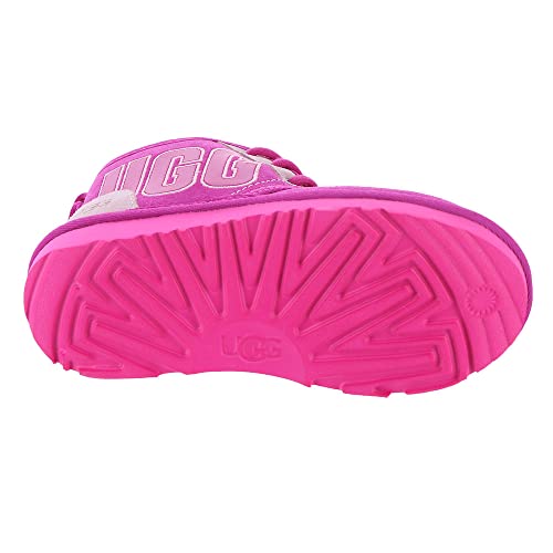 UGG Unisex-Child Neumel Graphic Outline Boot, Pink-multi, 2 Big Kid