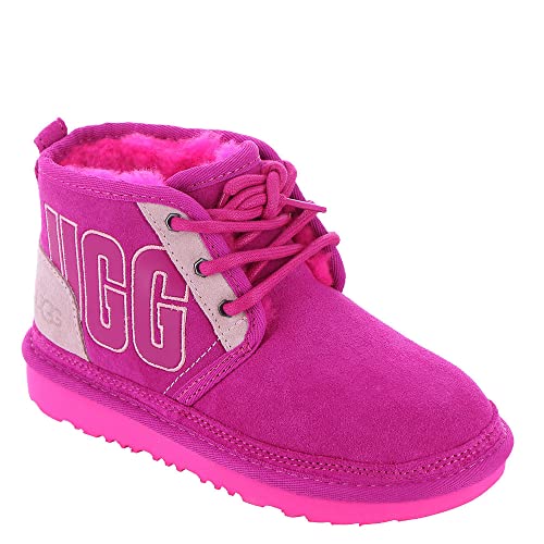 UGG Unisex-Child Neumel Graphic Outline Boot, Pink-multi, 2 Big Kid
