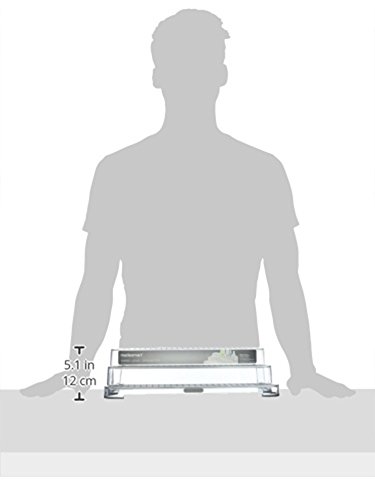 madesmart Clear Shelf Organizer - Lt. Grey | BATH COLLECTION | 3-Tier Cabinet or Countertop Organizer | Soft-grip Lining and Non-slip Fee | BPA-Free
