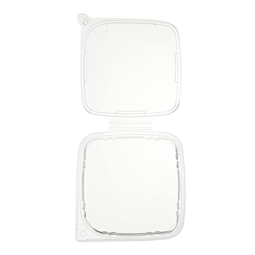 Restaurantware Tamper Tek 64 Ounce Take Out Containers 100 Tamper-Evident Deli Containers - Hinged Lid Freezable Clear Plastic Meal Prep Containers Disposable For Carry Out Or Lunches