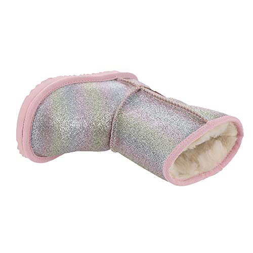 UGG Unisex-Child Classic Ii Glitter Boot, Metallic Rainbow, 5 Big Kid